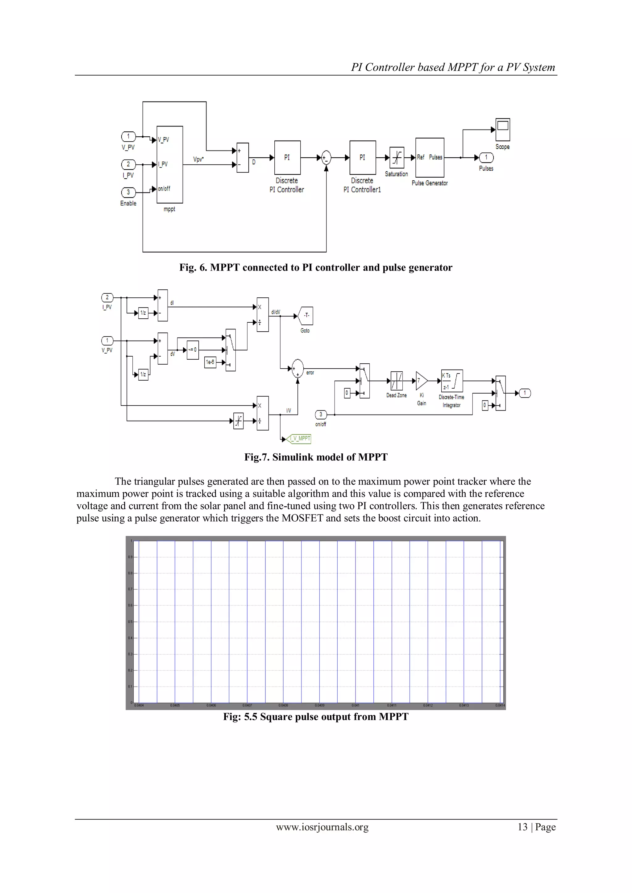 PI Controller based MPPT for a PV System | PDF | Power and Energy Industry | Industries