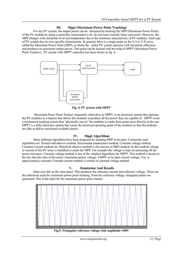 PI Controller based MPPT for a PV System | PDF | Power and Energy Industry | Industries