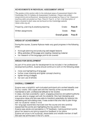 CELTA | PDF | Educational Assessment | Education