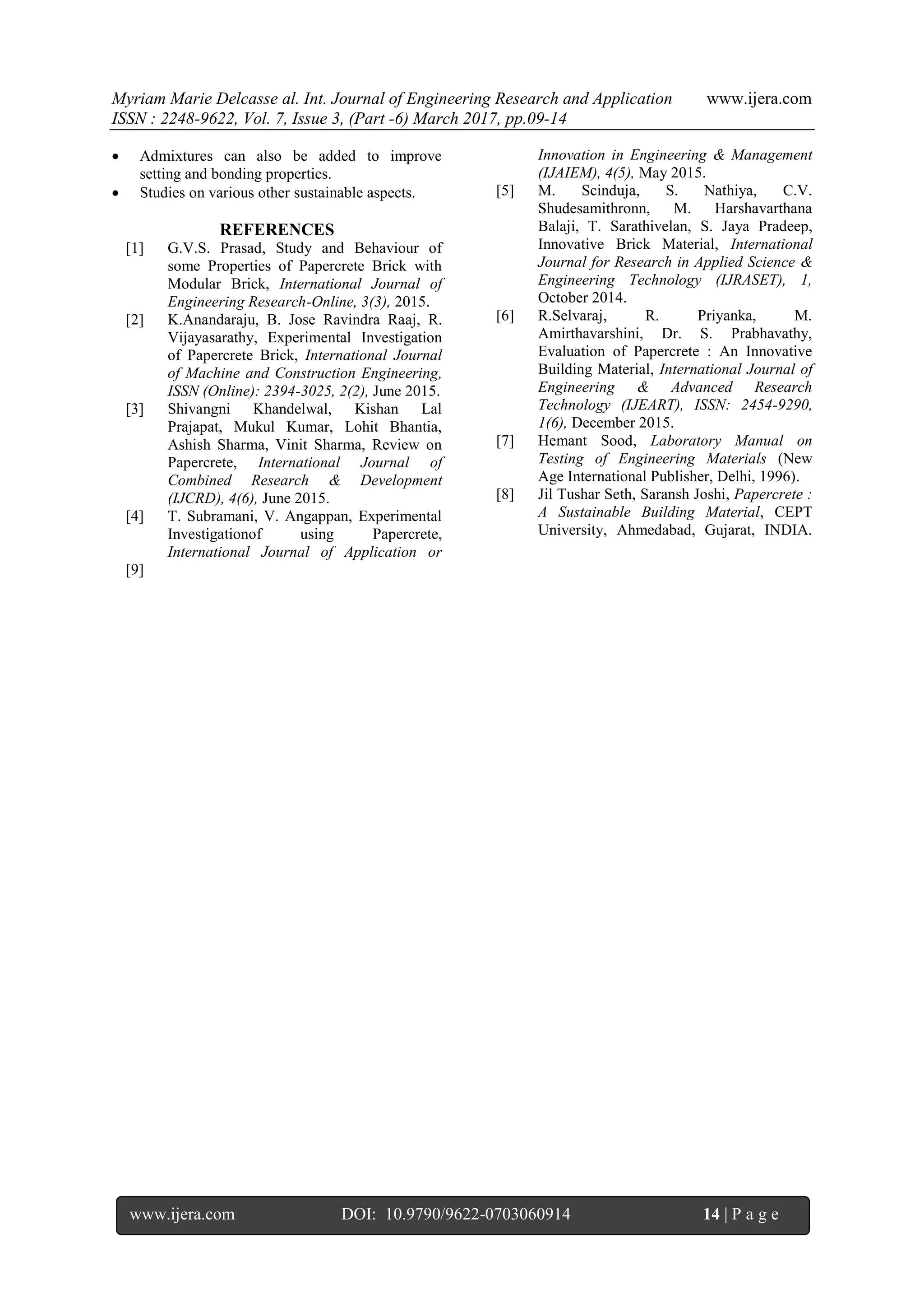 Papercrete Bricks An Alternative Sustainable Building Material | PDF ...