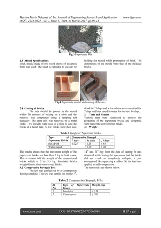 Papercrete Bricks An Alternative Sustainable Building Material | PDF ...