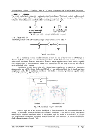 Design of Low Voltage D-Flip Flop Using MOS Current Mode Logic (MCML) For High Frequency ...