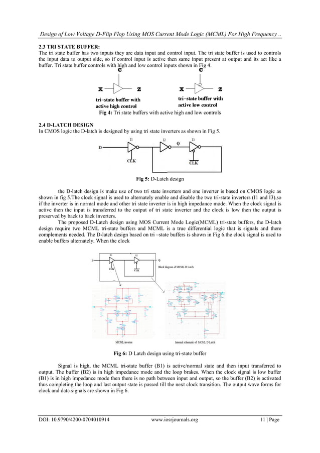 Design Of Low Voltage D Flip Flop Using Mos Current Mode Logic Mcml For High Frequency
