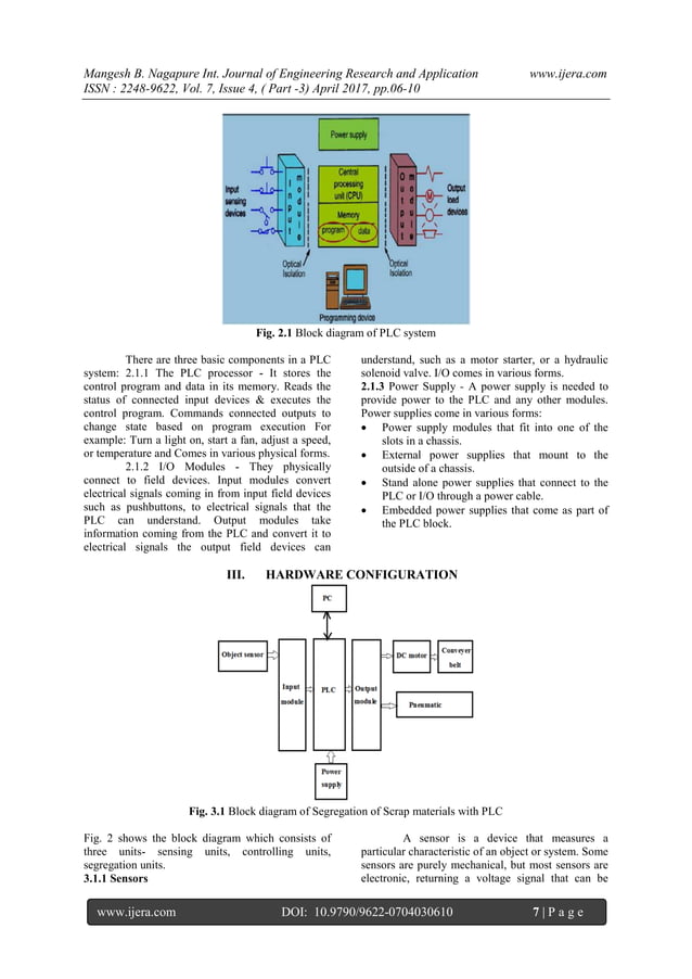 PLC based Segregation of Scrap Material | PDF | Home Appliances | Home ...