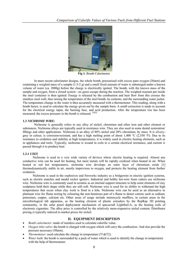 Comparison of Calorific Values of Various Fuels from Different Fuel ...