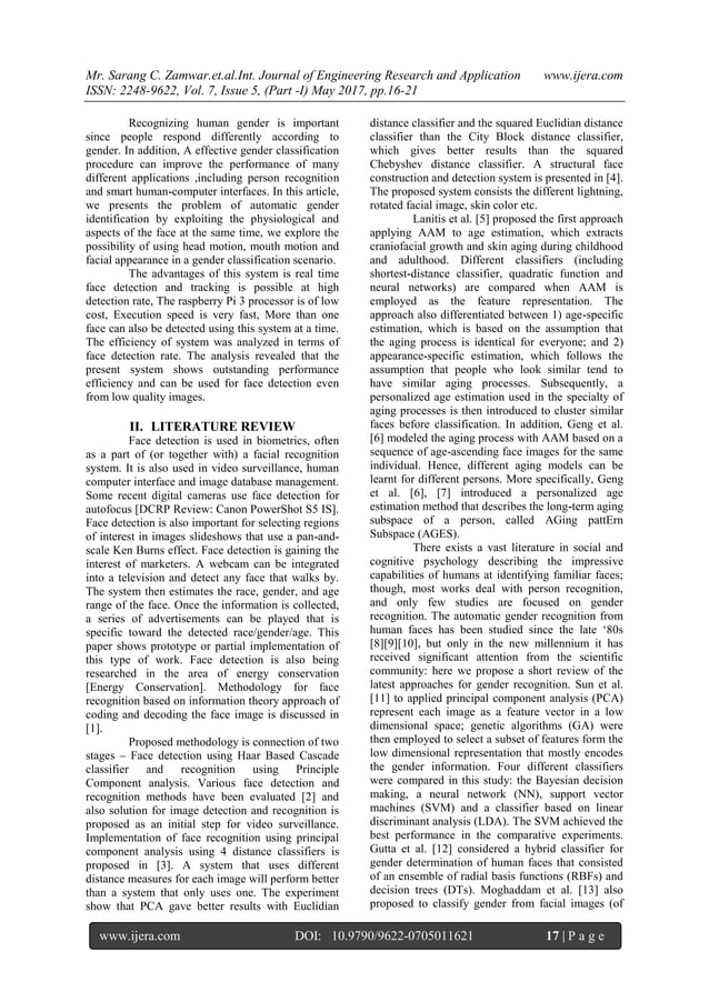 Human Face Detection and Tracking for Age Rank, Weight and Gender Estimation based on Face ...