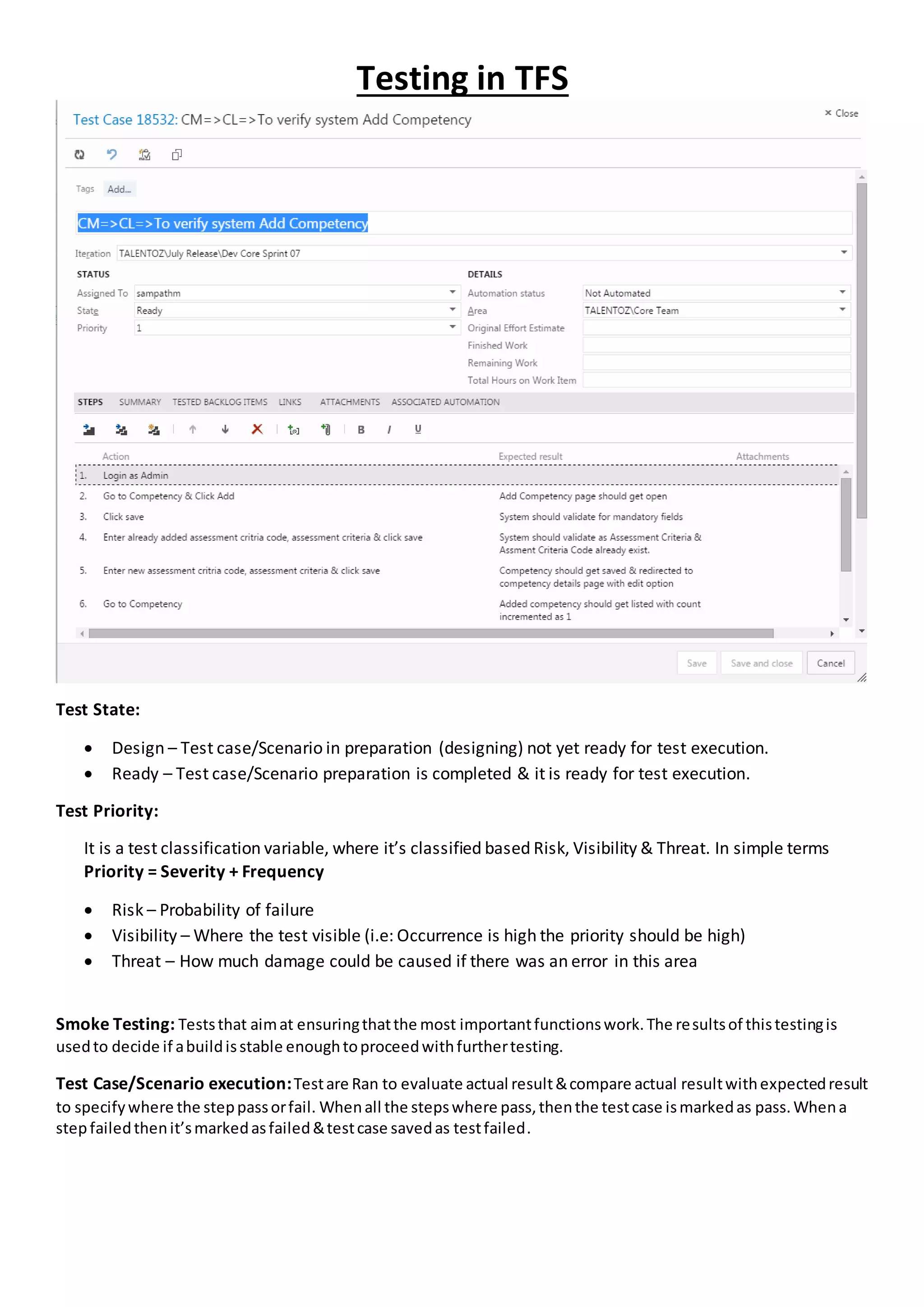 Testing in TFS | PDF