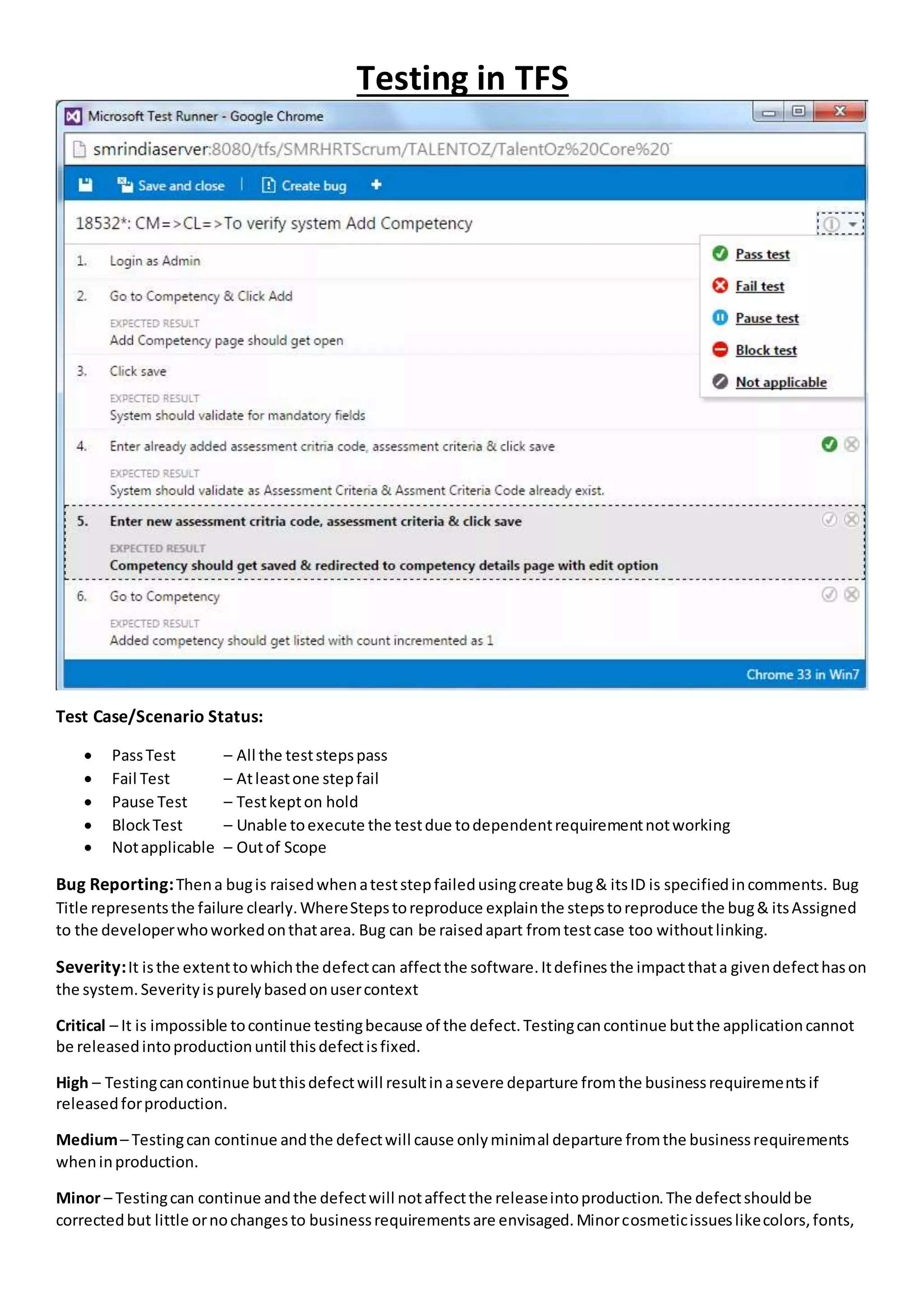 Testing in TFS | PDF
