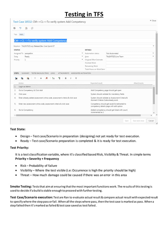 Testing in TFS | PDF