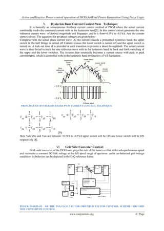 Active and Reactive Power control operation of DFIG forWind Power Generation Using Fuzzy Logic | PDF