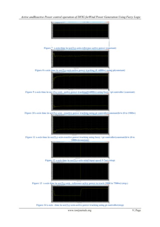 Active and Reactive Power control operation of DFIG forWind Power Generation Using Fuzzy Logic | PDF