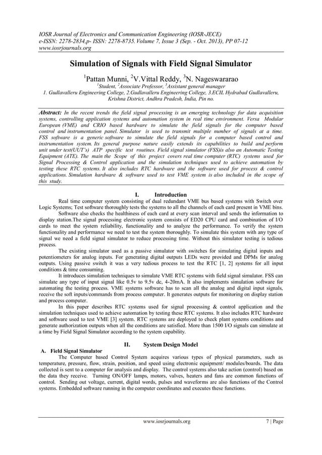 Simulation of Signals with Field Signal Simulator | PDF | Computer ...