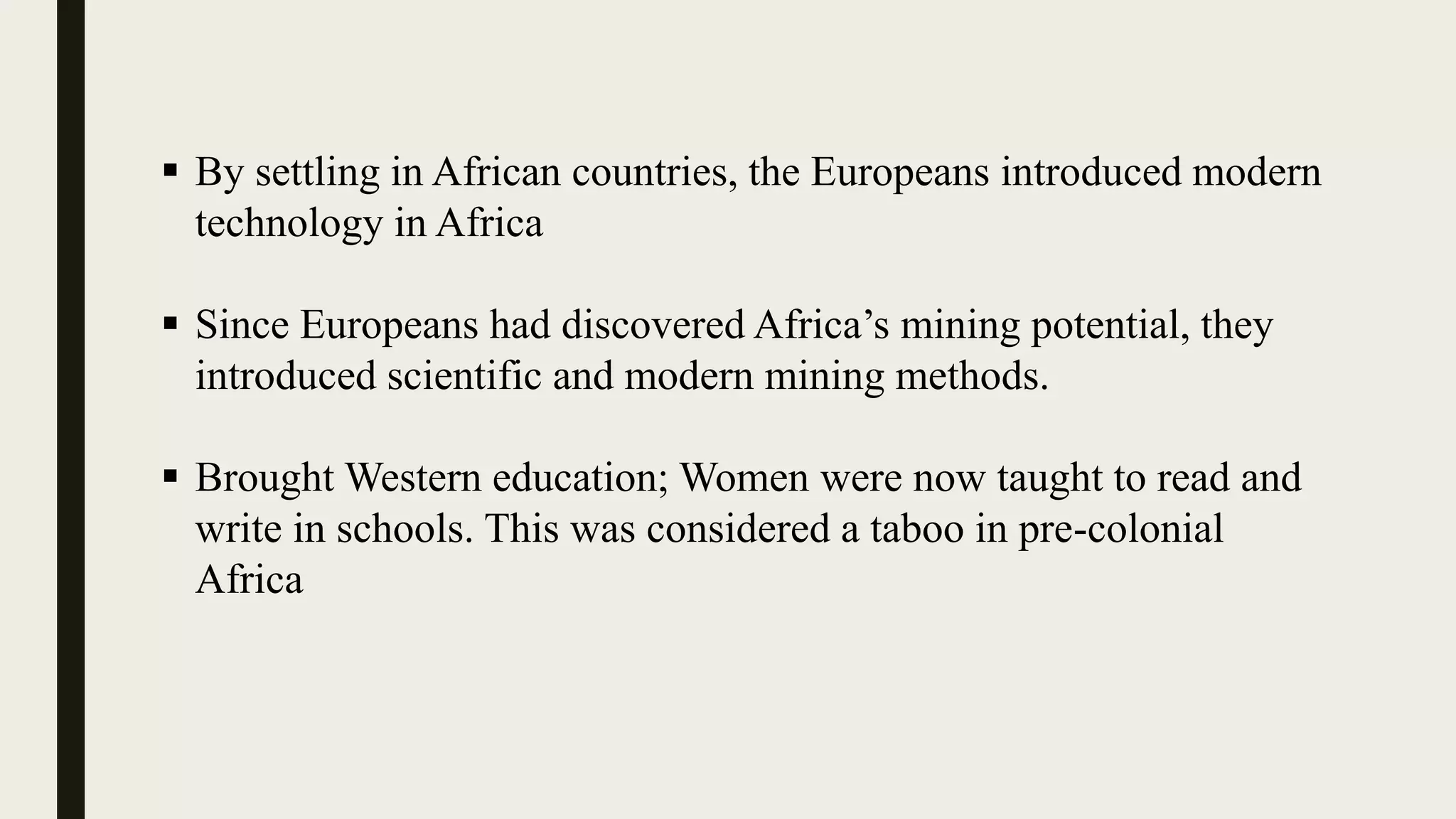 Colonialism and its effect on the African presentation | PPTX