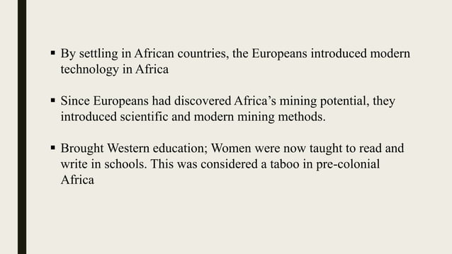 Colonialism and its effect on the African presentation | PPTX