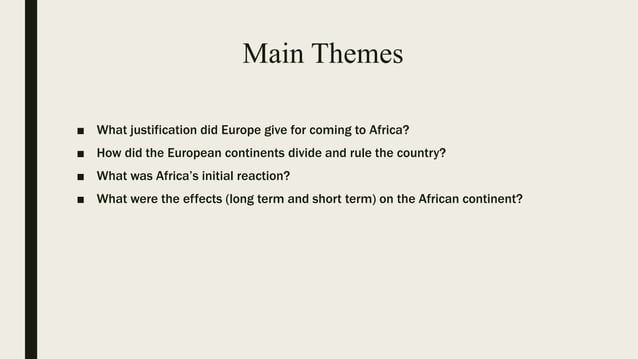 Colonialism and its effect on the African presentation | PPTX