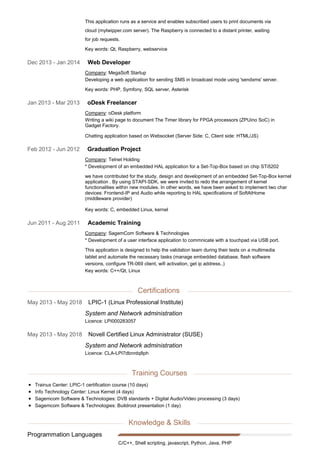 Nassim_TLILI_resume | PDF | Operating Systems | Computer Software and Applications