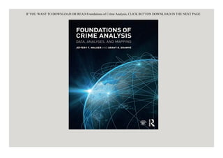 [ PDF ] Foundations of Crime Analysis | PDF