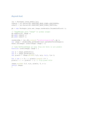 Html 5 Canvas Kullanımı ve Kenar Bulma Algoritmaları | DOCX