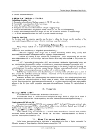 Digital Image Watermarking Basics | PDF