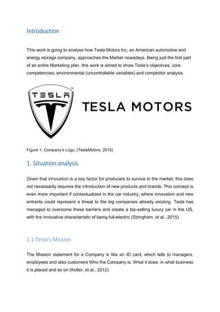 Tesla Marketing plan - part 1 | PDF