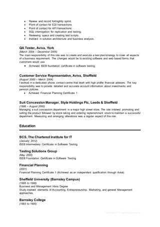 Stuart Hatton CV Latest | PDF
