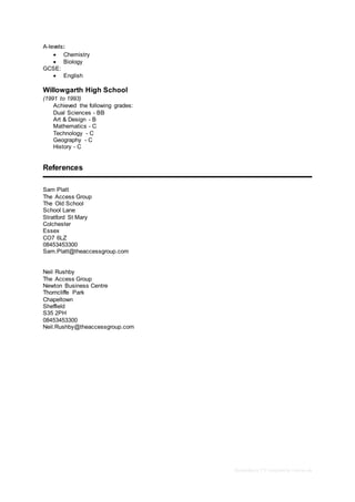 Stuart Hatton CV Latest | PDF