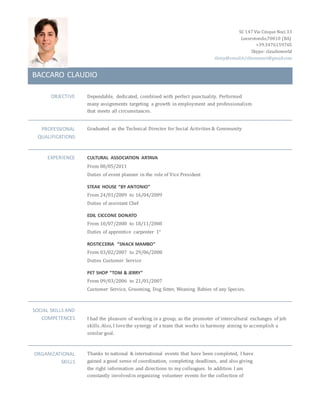 claudio_baccaro_cv | PDF