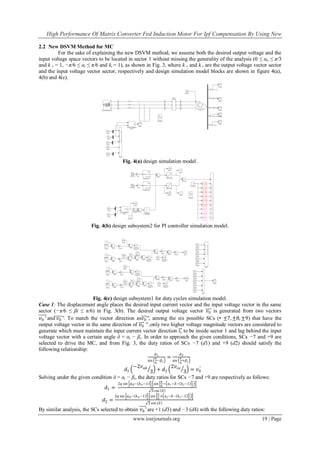 High Performance of Matrix Converter Fed Induction Motor for IPF Compensation by Using New DSVM ...