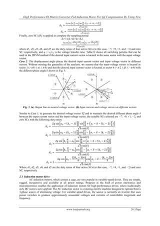 High Performance of Matrix Converter Fed Induction Motor for IPF Compensation by Using New DSVM ...