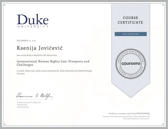 Coursera certificate 2015 | PPT