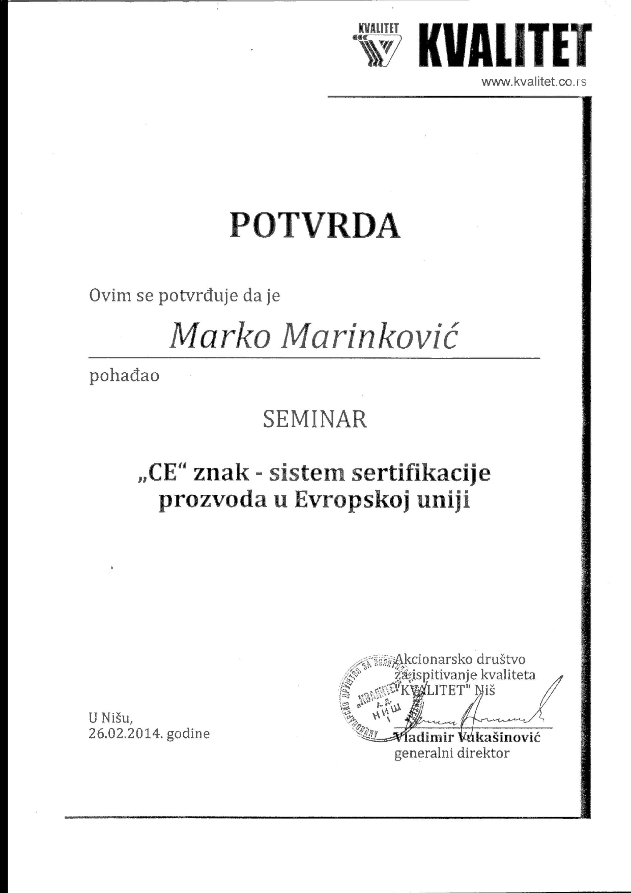 CE Znak-sistem sertifikacije proizvoda EU | PDF