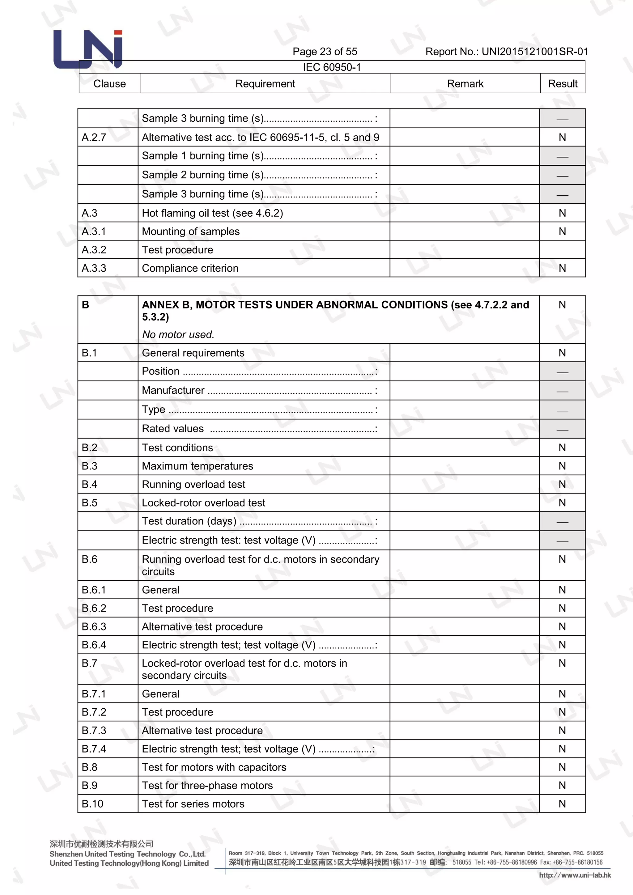 IEC 60950-1 Test Report | PDF