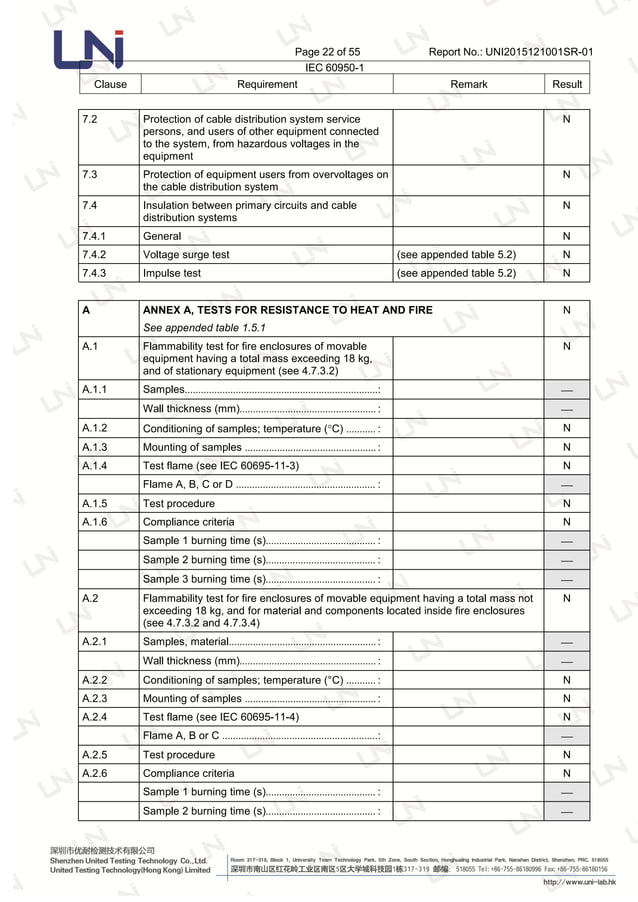IEC 60950-1 Test Report | PDF | Physics | Science