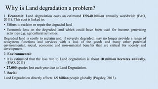 Land or soil degradation as an environmental problem | PPTX