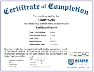 Real Estate Practice Certificate | PPT