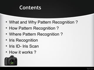 Pattern Recognition and its Application | PPT