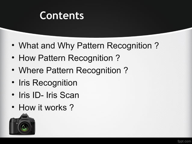 Pattern Recognition and its Application | PPT