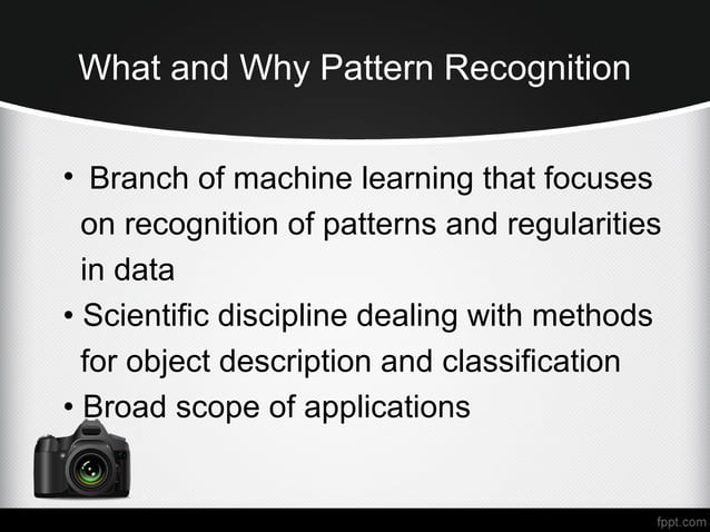Pattern Recognition and its Application | PPT