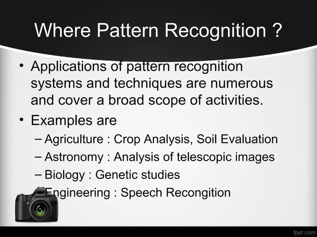 Pattern Recognition and its Application | PPT