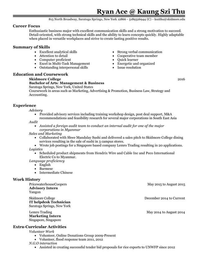 Ryan Ace Resume | PDF