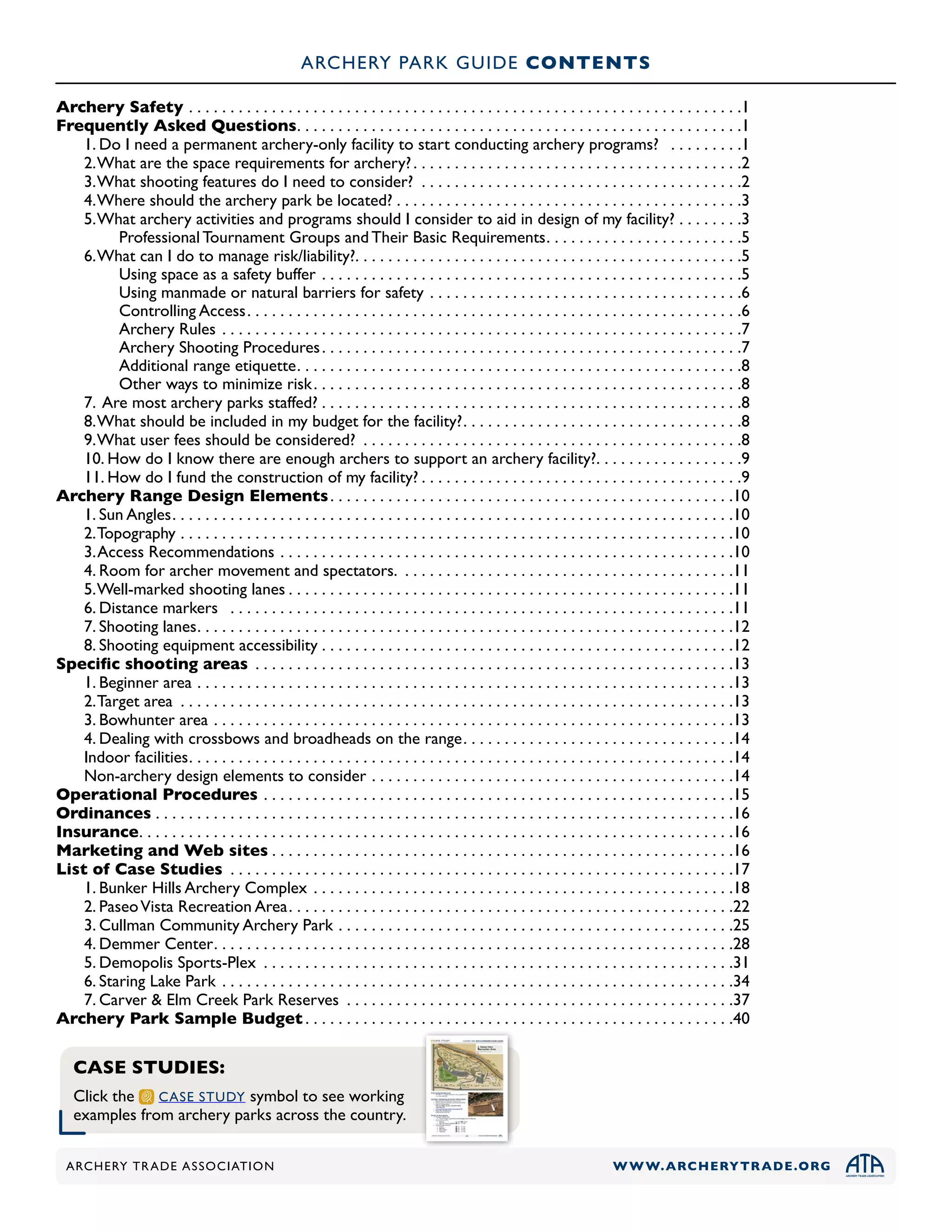 ATA-Archery-Park-Guide-New May2015 | PDF | Hunting and Shooting | Sports