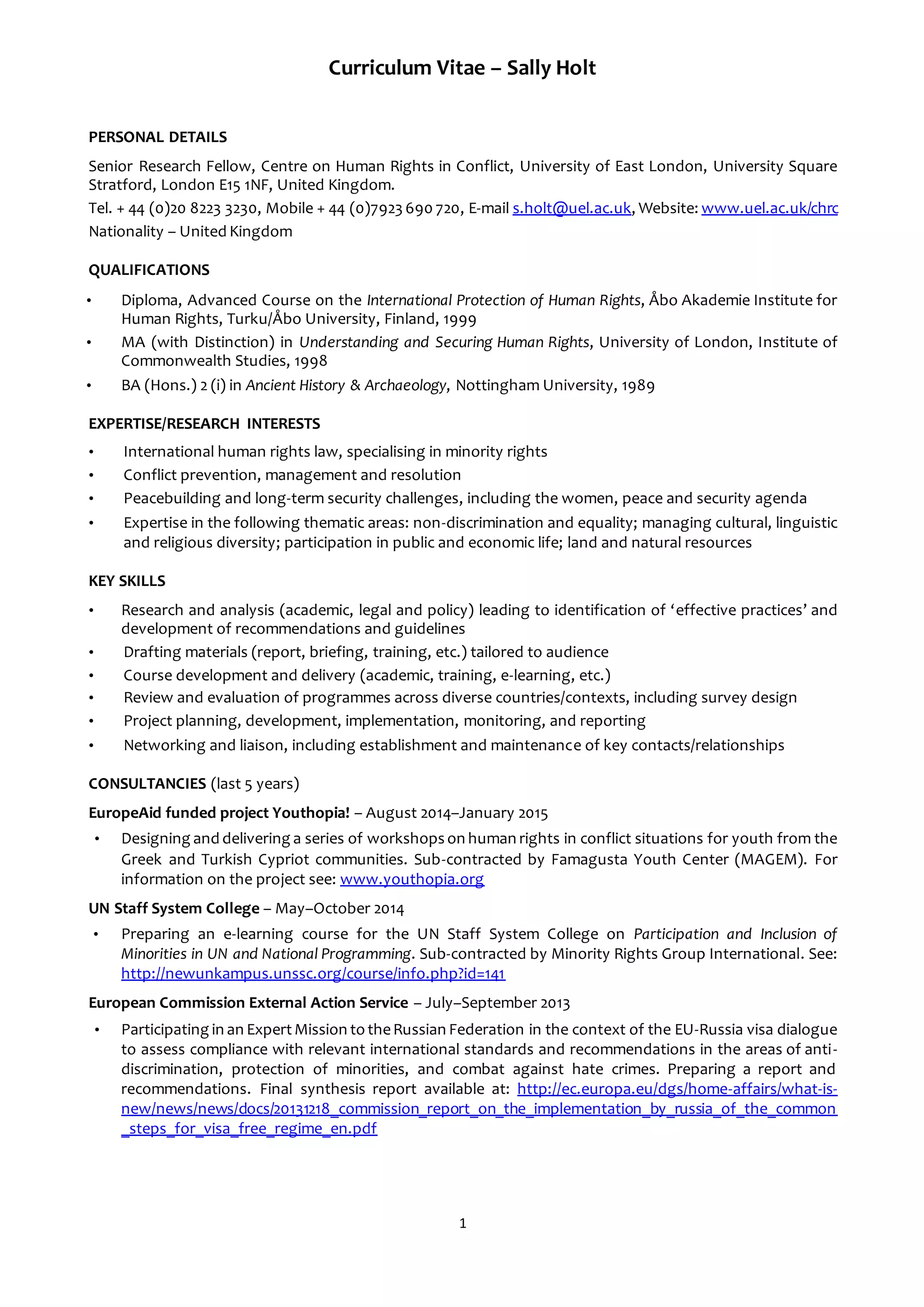 Holt CV | DOCX