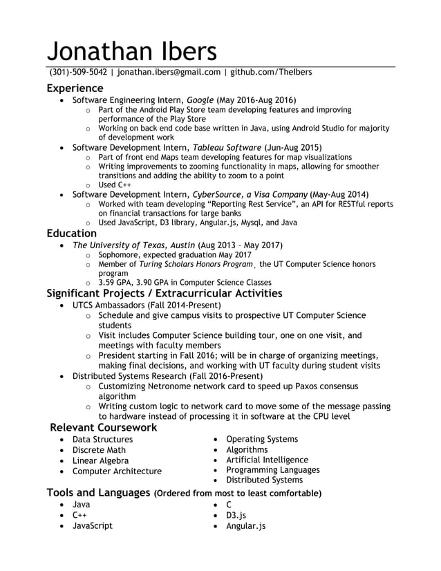 Resume_jonathan_ibers_summer_2016 | PDF