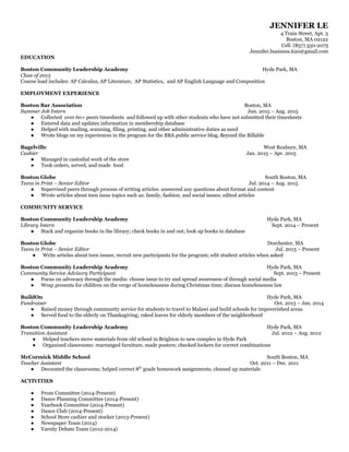 JenniferLeresume.docx (1) | PDF | Secondary Education | Education
