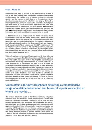Splicecom Maximiser Vision | PDF | Computing | Technology & Computing