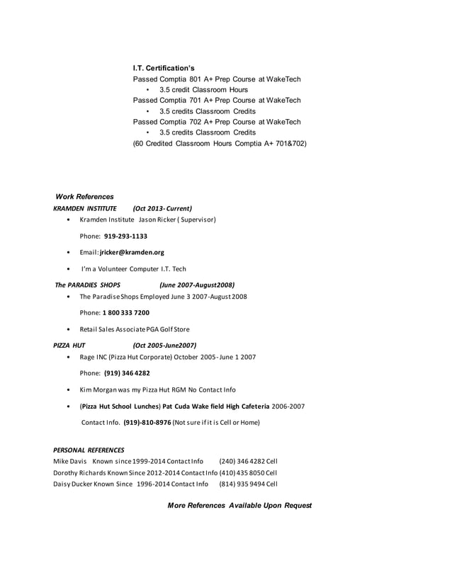 Eric's Custome Functional I.T. Resume Version 1.9.2 Updated 2015 | DOCX