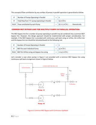 Common MCF Bypass Line for Multiple Pumps | PDF