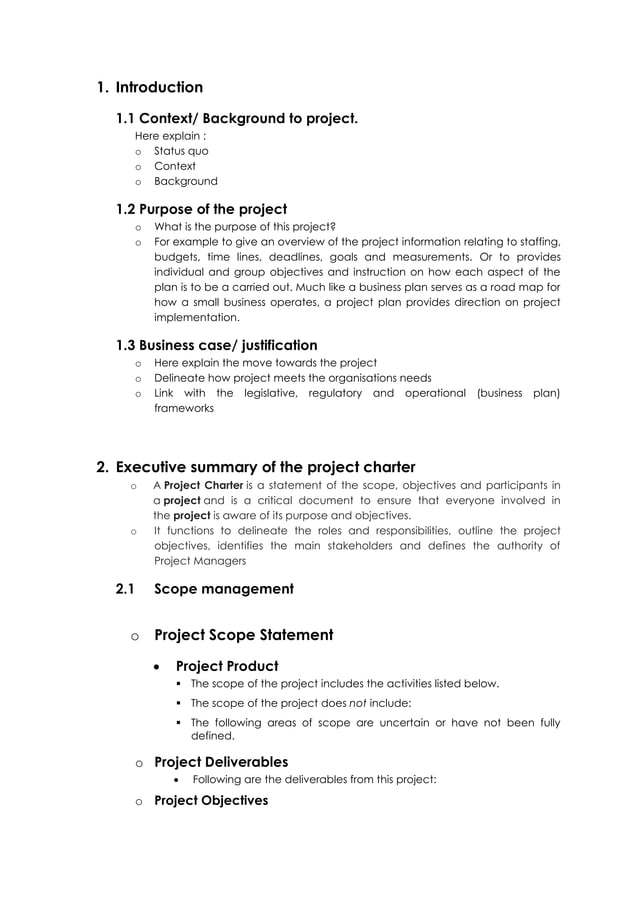 Proposed project plan template | PDF