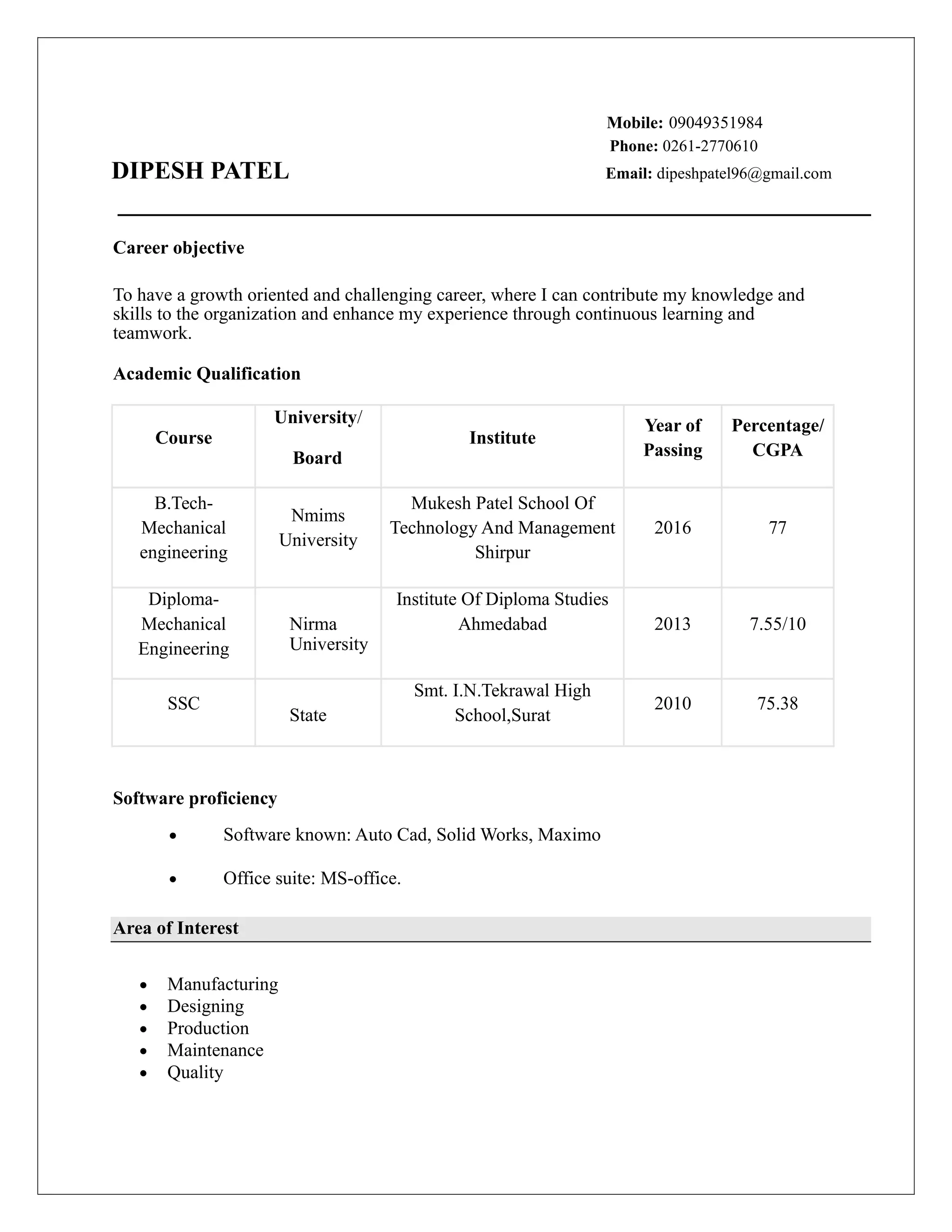 my resume_2 | PDF