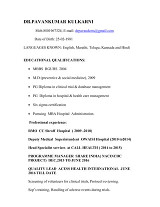 cv pavan 3 new | DOC